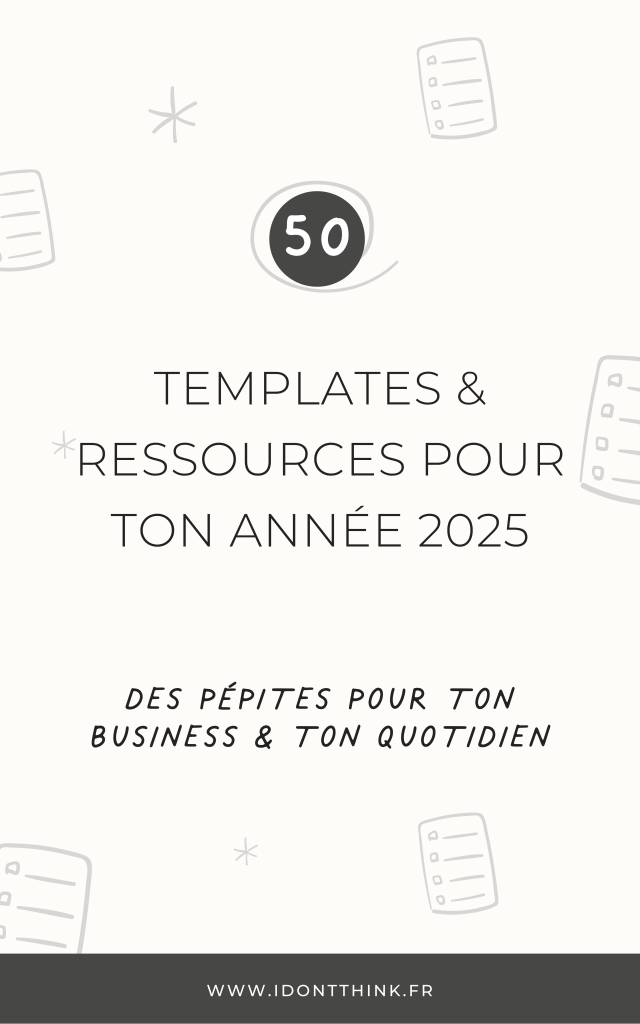 50 templates spécial freelances et entrepreneurs pour 2025